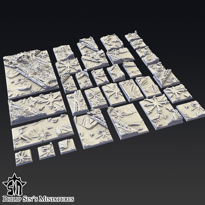 3D Printable Chaos Thematic Square Bases (Resin + FDM versions) by Sin ...
