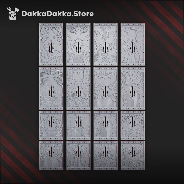 3D Printable Great Temple Walls (+Columns) (Sinbound Temple) by dakkadakka.store