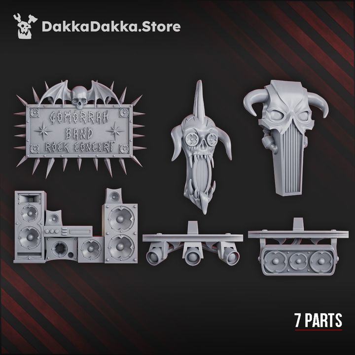 3D Printable Music Decor Set (Sinbound Temple) by dakkadakka.store