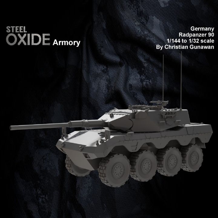 3D Printable German Radpanzer 90 by STEELOXIDE3D