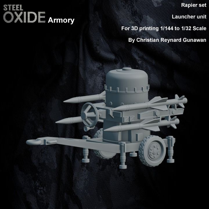 3D Printable Rapier SAM Launcher unit by STEELOXIDE3D