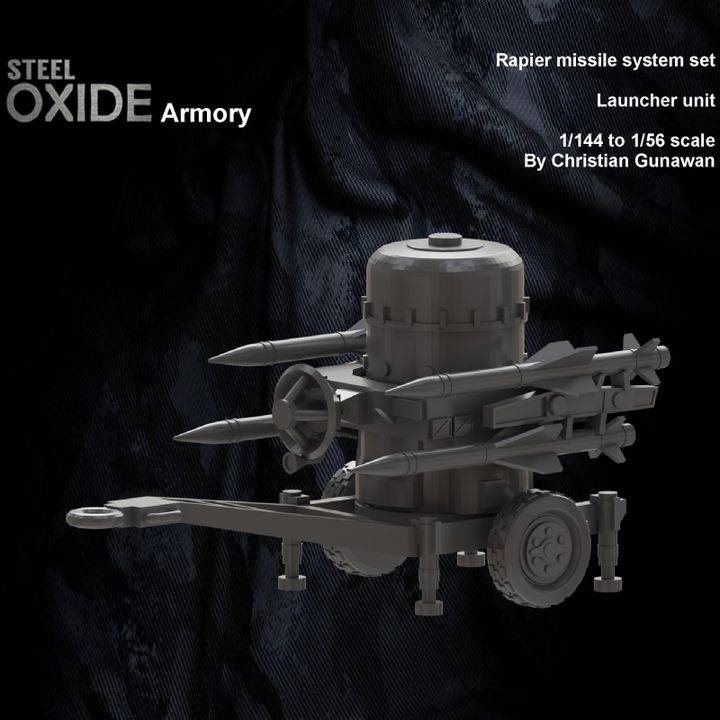3D Printable Rapier SAM Launcher unit by STEELOXIDE3D