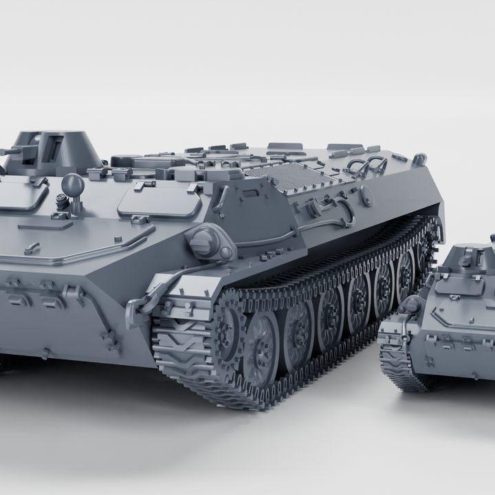 3D Printable MT-LB (APC) (USSR, Cold War) (1:56 and 1:100 scale) by ...