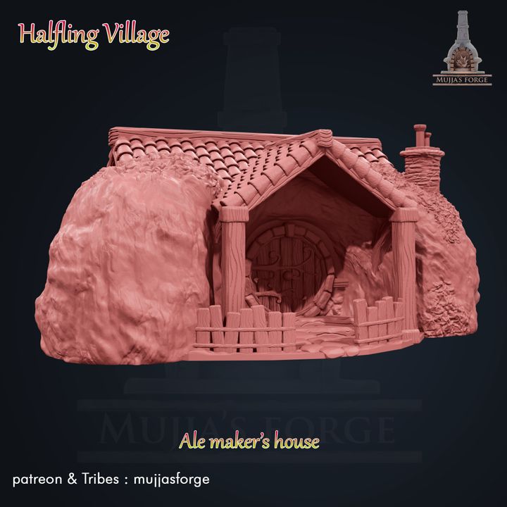 3D Printable Halfling Village - Ale maker's house by MUJJA'S FORGE