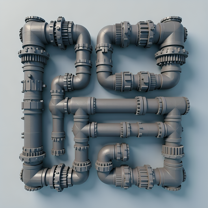 3D Printable Industrial Sci-Fi Pipe Bits Set | Modular 3D Printable ...