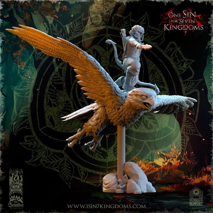 3D Printable Evergreen Elves Hawk Hunters by The Beholder Miniatures