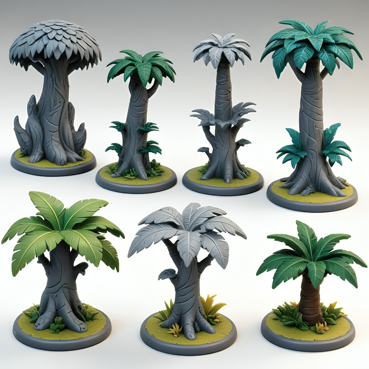 3D Printable Futuristic Palm Trees – Modular 3D Printable Scenery Set ...