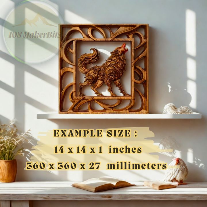 3D Printable Wolf CNC Router Relief Model - Howling Wolf with ...