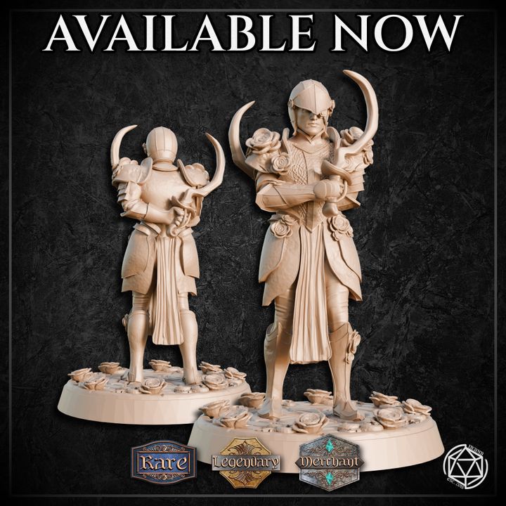 3D Printable Rose Knight (Casual) by M3DM