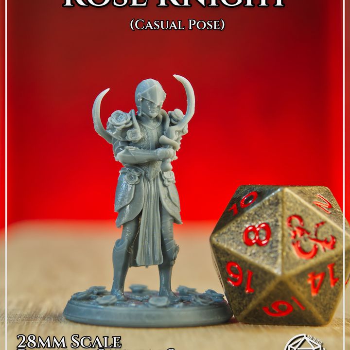 3D Printable Rose Knight (Casual) by M3DM