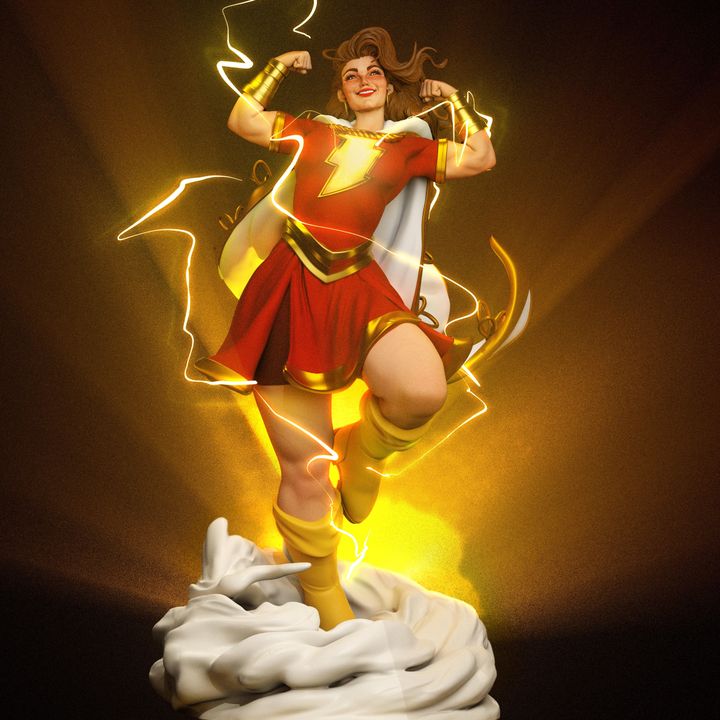 3D Printable Mary Marvel DC collectable by Lion Heart Forge