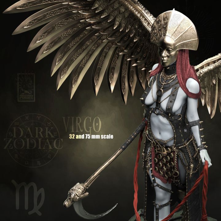 3D Printable VIRGO - 32 and 75mm by Necropunks Miniatures