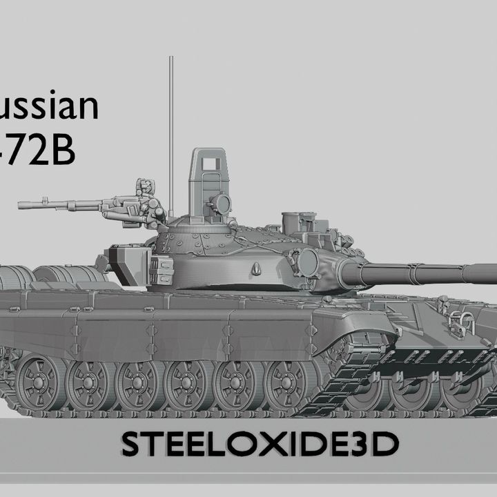 3D Printable T-72B early by STEELOXIDE3D