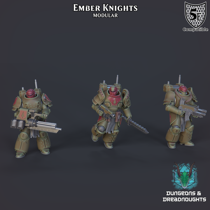 3D Printable Ember Knights - Assault Space Marines | 5e Stats + Art ...