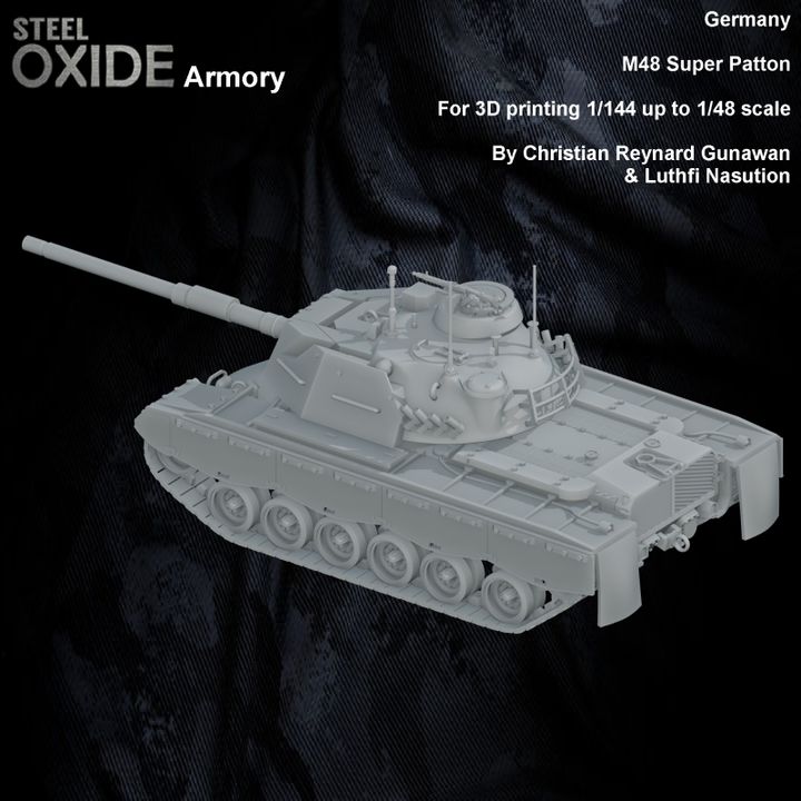3D Printable Germany M48 Super by STEELOXIDE3D