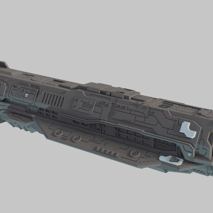 3D Printable Halo Fleet Battles Punic class Carrier by Lee McColl