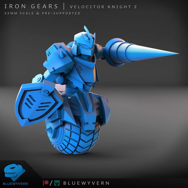 3D Printable Iron Gears - Velocitor Knight E by BlueWyvern