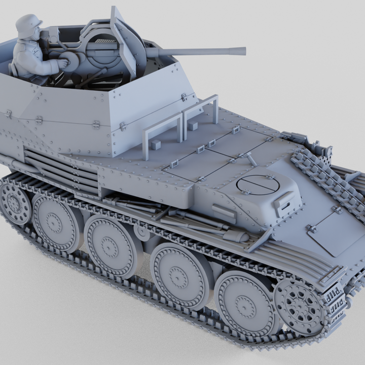 3D Printable Flakpanzer 38(t) by Night Sky Miniatures