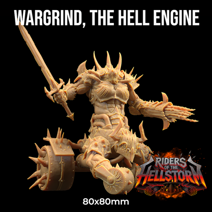 3D Printable Wargrind, The Hell Engine | PRESUPPORTED | Riders of The ...