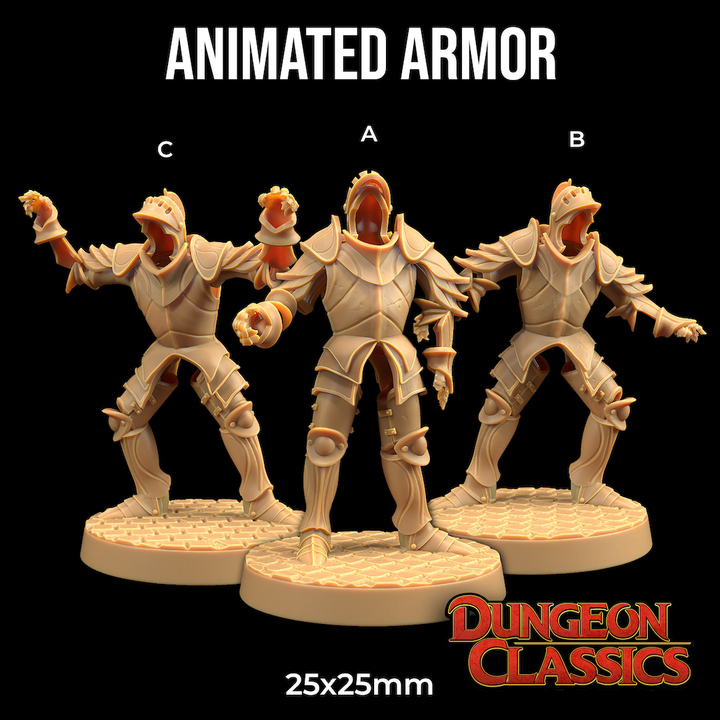 3D Printable Animated armor | PRESUPPORTED | Dungeon Classics by ...