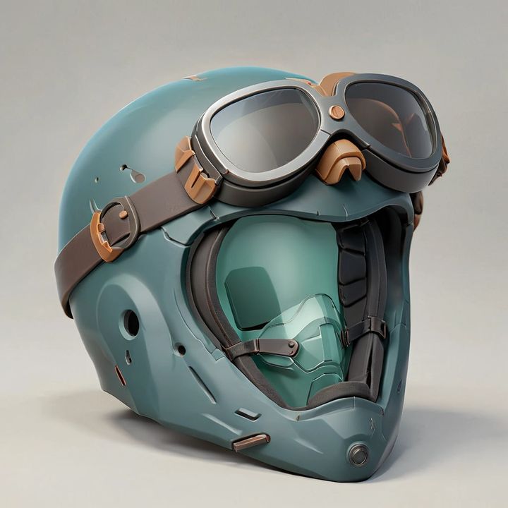 3D Printable Futuristic Pilot Helmet 3D Model STL Printable by Ahmed