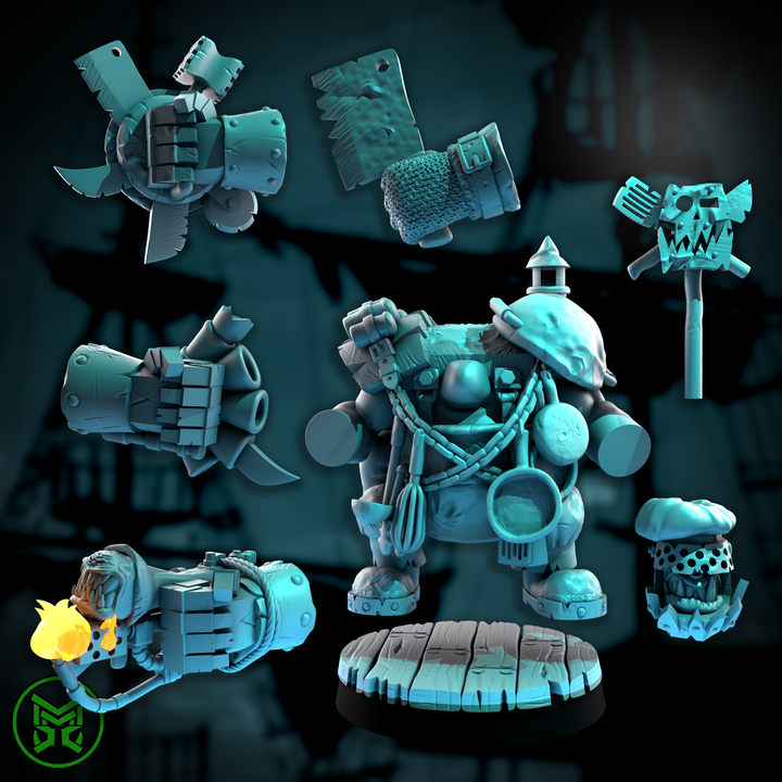 3D Printable Mega Pirates - Da Cook by Mekka Miniatures