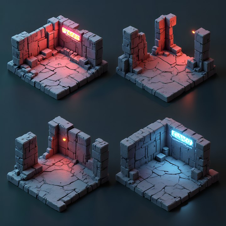 3D Printable Modular Cyber Dungeon Rooms – 3D Printable Sci-Fi Terrain Set by WarForge