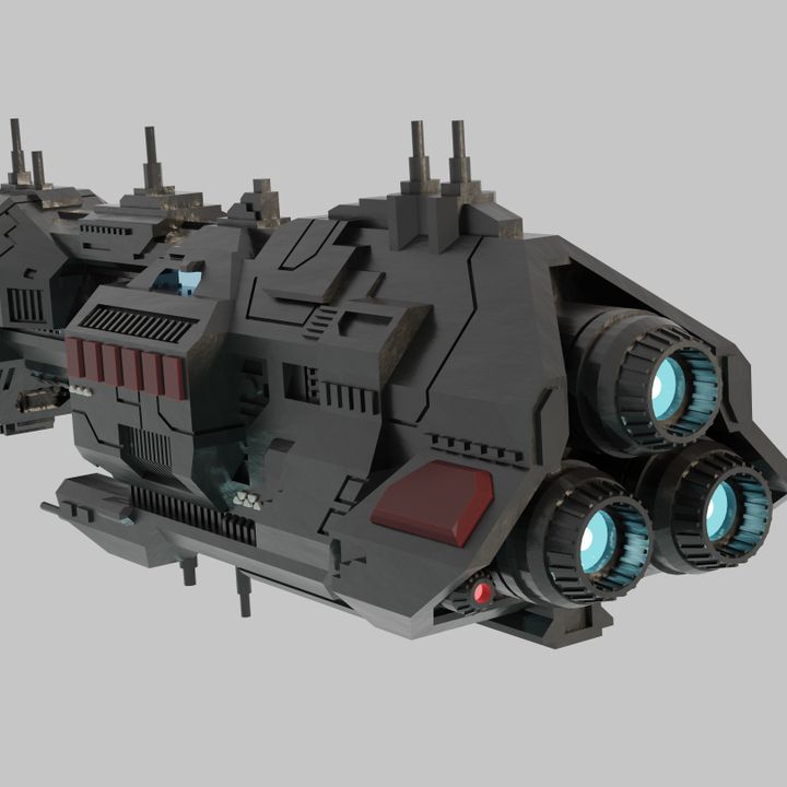 3D Printable Lokren Tribute class battleship by Lee McColl