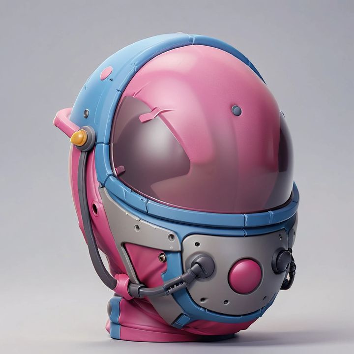 3D Printable Pink-Space-Helmet-3D-Model-STL-Printable by Ahmed