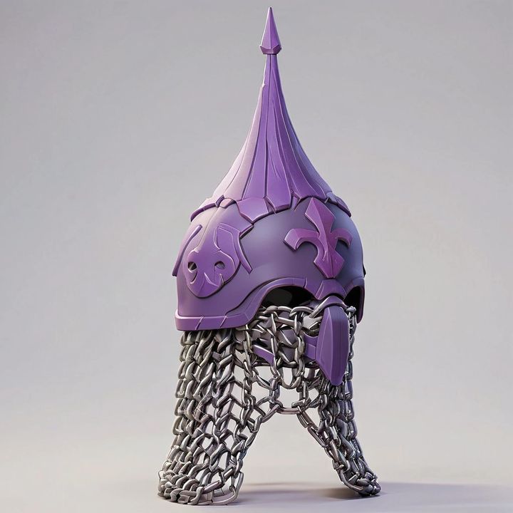 3D Printable Fantasy-Chainmail-Helmet-3D-Model-STL-Printable by Ahmed