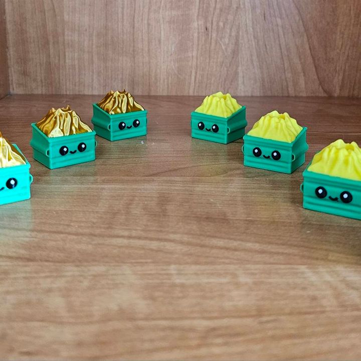 3D Printable Happy Dumpster Fire Straw Topper by Jambaby Designs