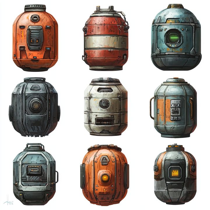 3D Printable Sci-Fi Supply Barrels Pack – Futuristic Objective Terrain ...