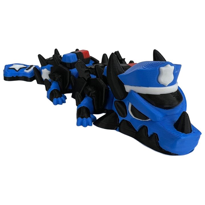 3D Printable Mini Police Dragon by Steven Wolf Studio