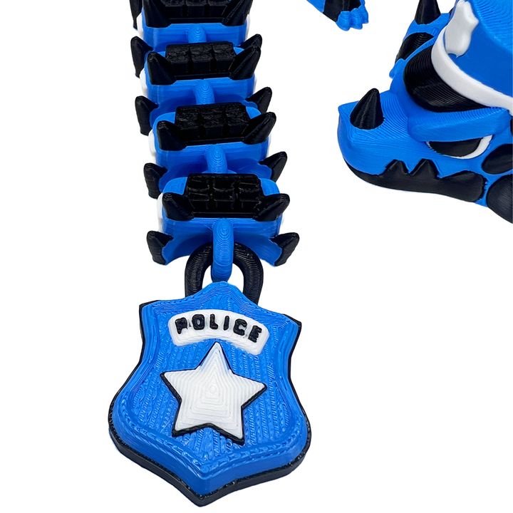3D Printable Police Dragon by Steven Wolf Studio