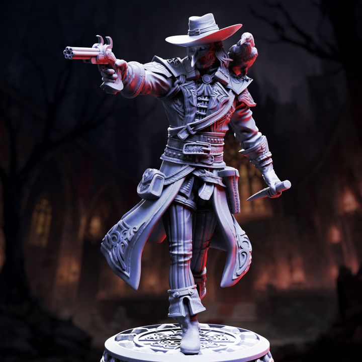 3D Printable Vampire Hunter Gunslinger - Arkham Ravenswood by DM Stash