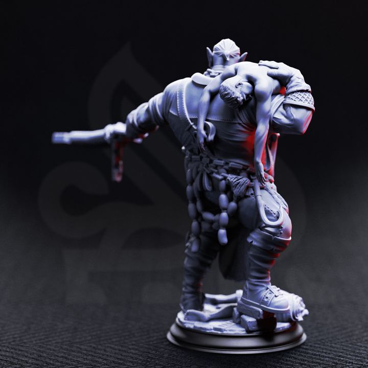 3D Printable Half-Orc Chef - Gunthrak Destraz by DM Stash