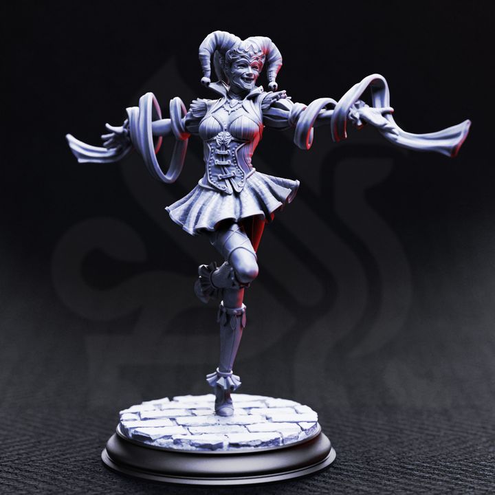 3D Printable Gleeful Vampire Jester - Sanguine by DM Stash