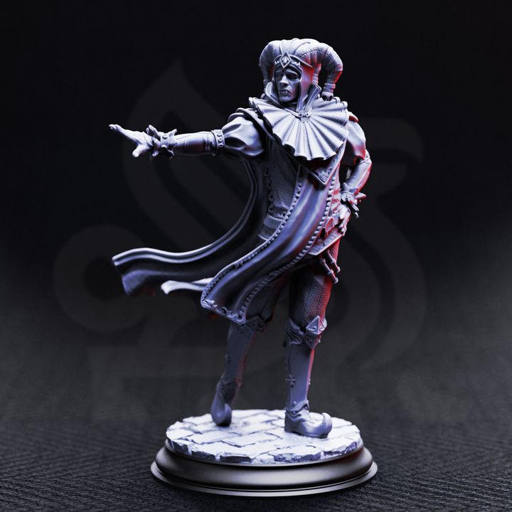 3D Printable Sombre Vampire Jester - Melancholy by DM Stash