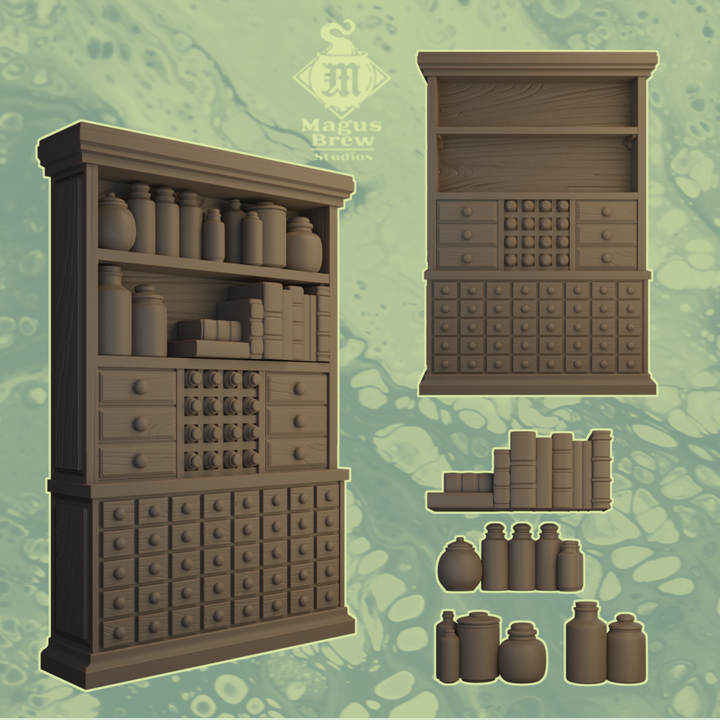 3D Printable Alchemist-Hideout-Book Nook Base 32mm72mmScale by Magus ...