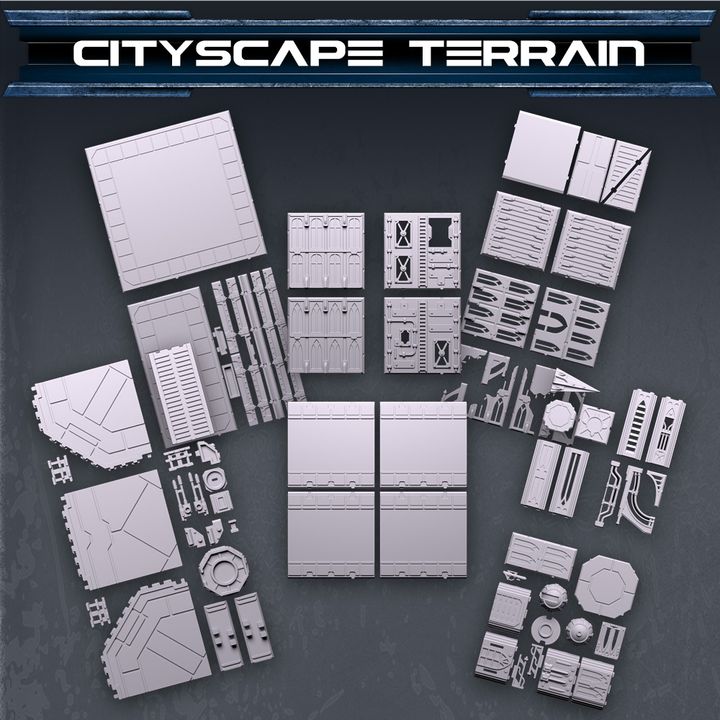 3D Printable Epic Warpath Cityscape Terrain by Mantic Games®