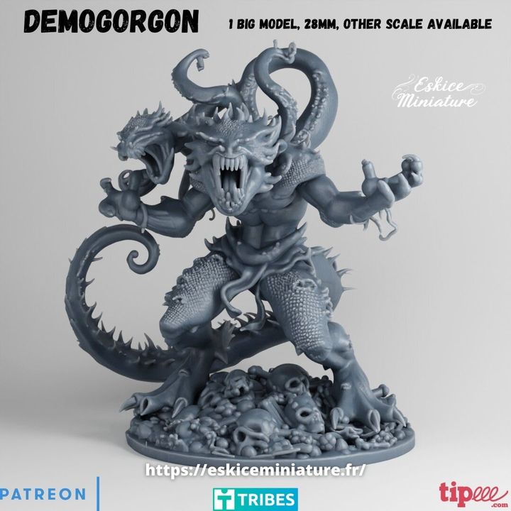 3D Printable Demogorgon - 32mm by Eskice Miniature - Aron
