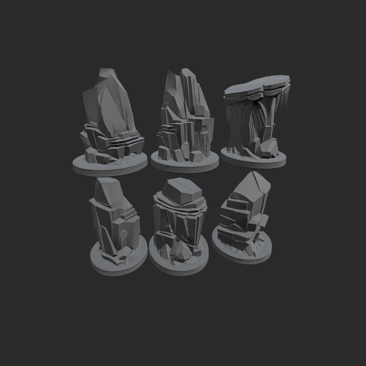 3D Printable Ice Spire Formations Set – Frost Terrain Scatter STL by ...