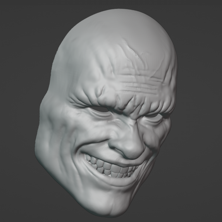 3D Printable Smiling Monster Mask 3d Stl File | Smiling Monster Mask ...
