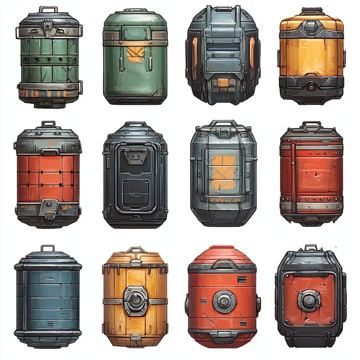 3D Printable Sci-Fi Supply Drum Pack – Futuristic Barrel Terrain STL by ...