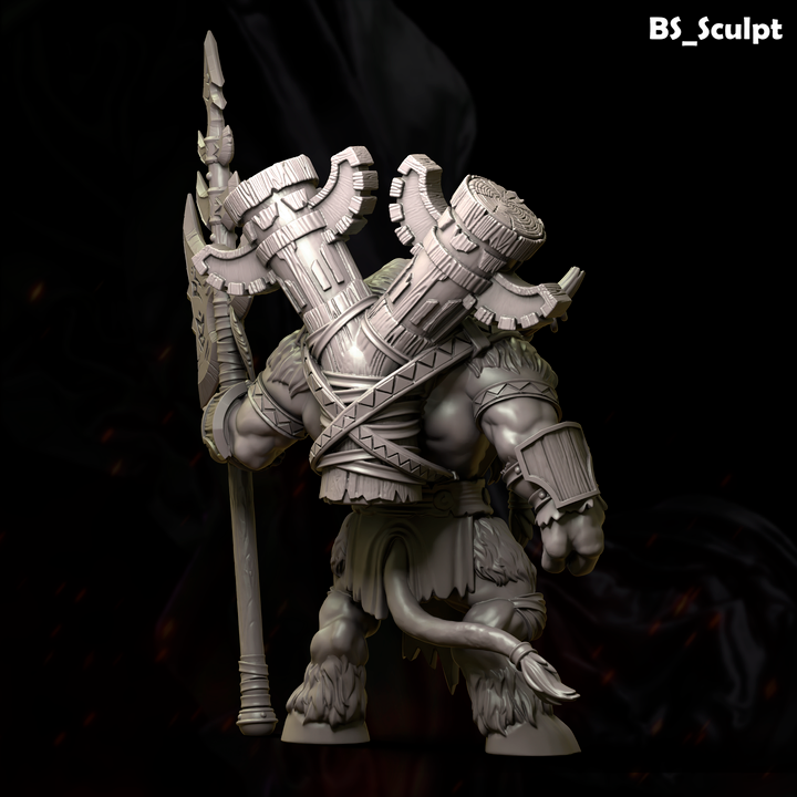 3D Printable The Ironhorn Minotaur 40 mm by BS-Sculpt Bulat