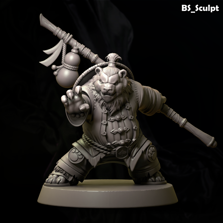 3D Printable Panda Warrior 1 by BS-Sculpt Bulat