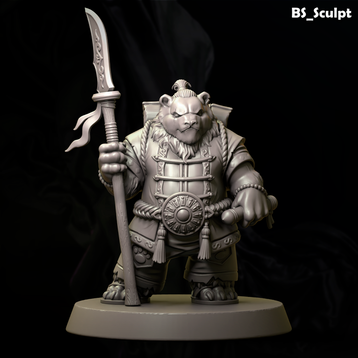 3D Printable Panda Warrior 3 by BS-Sculpt Bulat