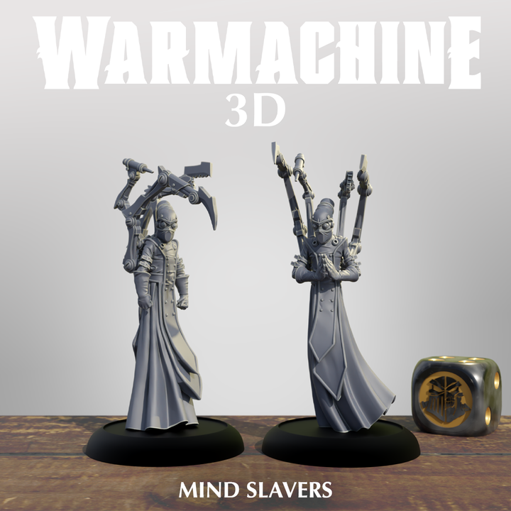 3D Printable WARMACHINE 3D Dark Operations Mind Slavers by WARMACHINE 3D