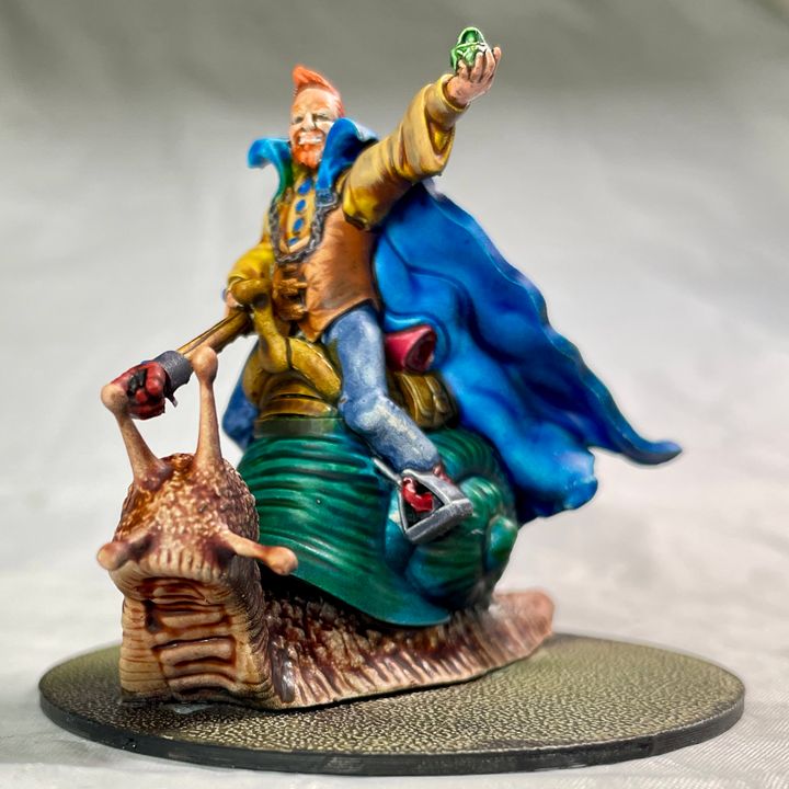 3D Printable Alphinius Goo on Riding Snail from Gooey Cube(tm) by Harry's 3d Sculpting