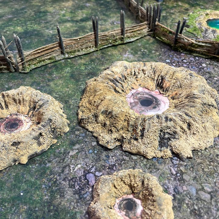 3D Printable Bug Holes, 3 Sizes + Ant Hill by GameScape3D